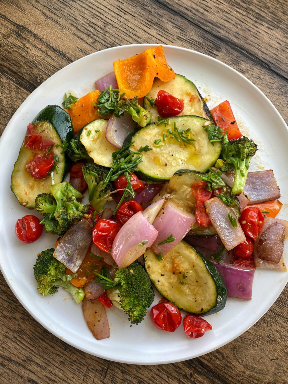 grilled veg with herb vinaigrette - The Food Dragon
